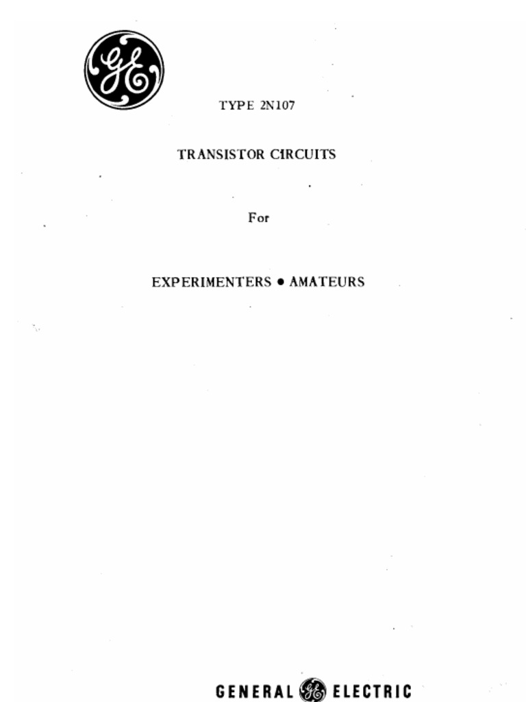 Type 2N107 Transistor Circuits For Experimenters Amateurs PDF | PDF