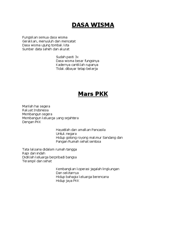 Dasa Wisma | PDF