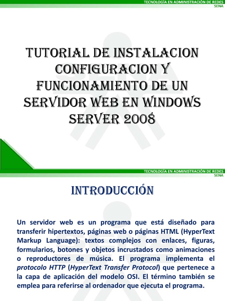 Tutorial de Instalacion y Configuracion de Un Servidor Web en Windows ...