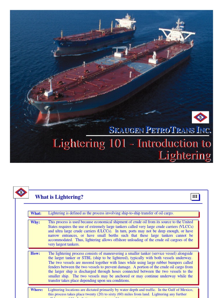 Lightering Basics for Maritime Pros | PDF | Oil Tanker | Shipbuilding