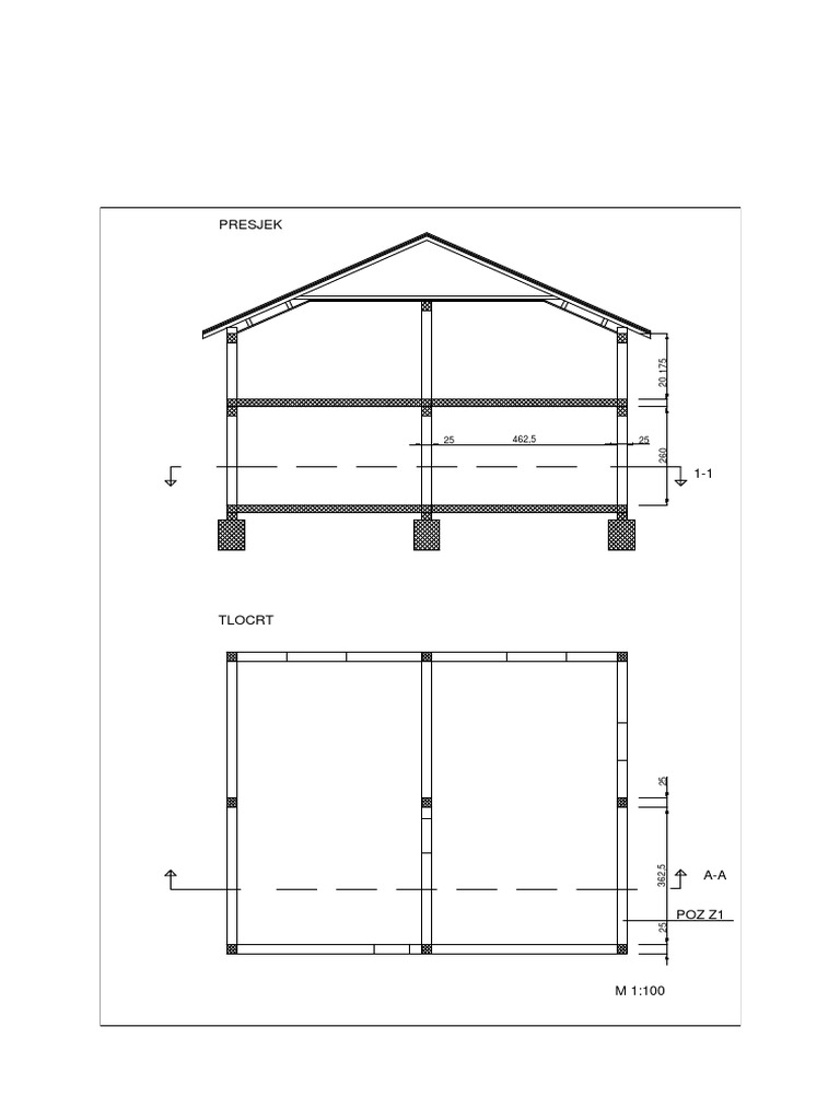 Presjek Kuće PDF | PDF