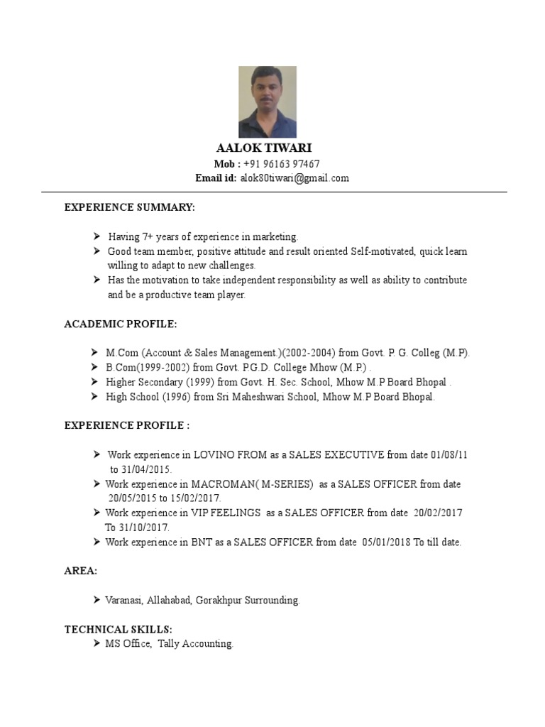 Alok CV | PDF