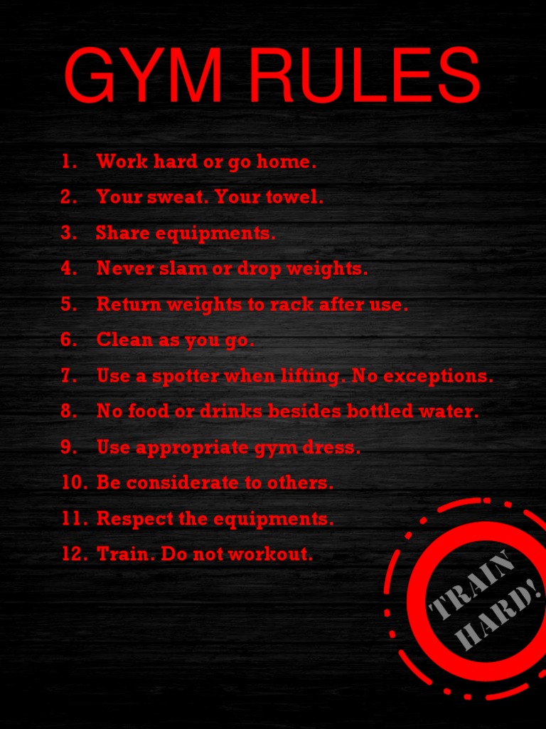 12 Gym Rules | PDF | Self-Improvement | Wellness