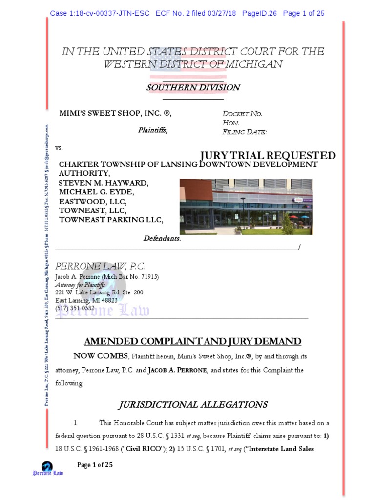 Mimi's Sweet Shop Amended Filing | PDF | Lansing | Limited Liability ...