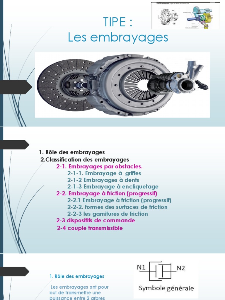 Les Embrayages | PDF | Embrayage | Véhicules