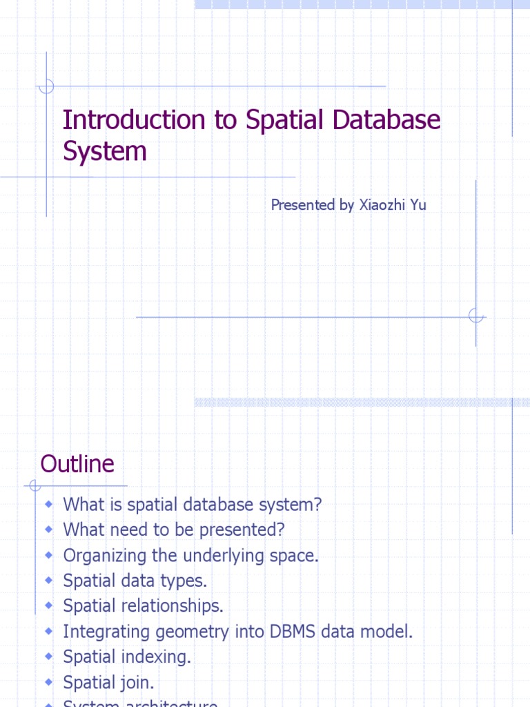 An Introduction to Key Concepts in Spatial Database Systems | PDF | Databases | Space