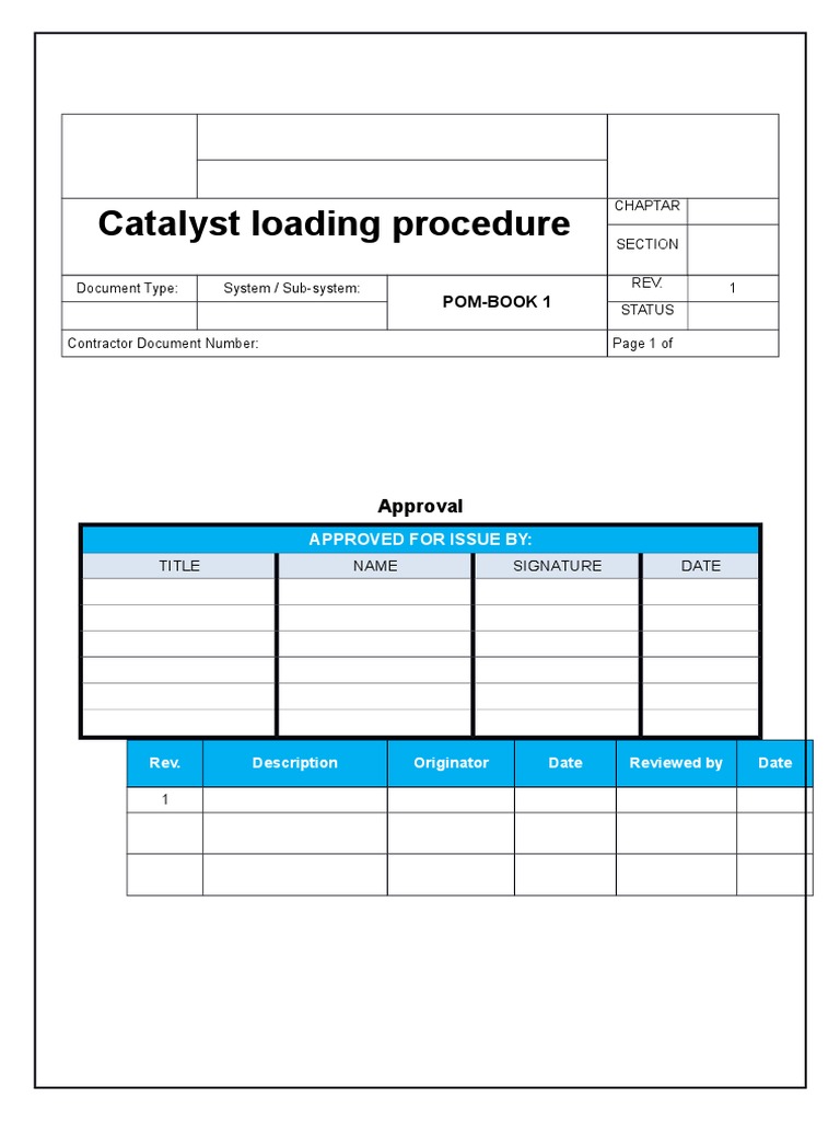 Catalyst Loading Procedure | PDF | Personal Protective Equipment ...