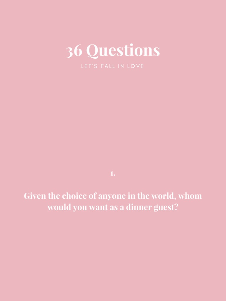 36 Questions | PDF
