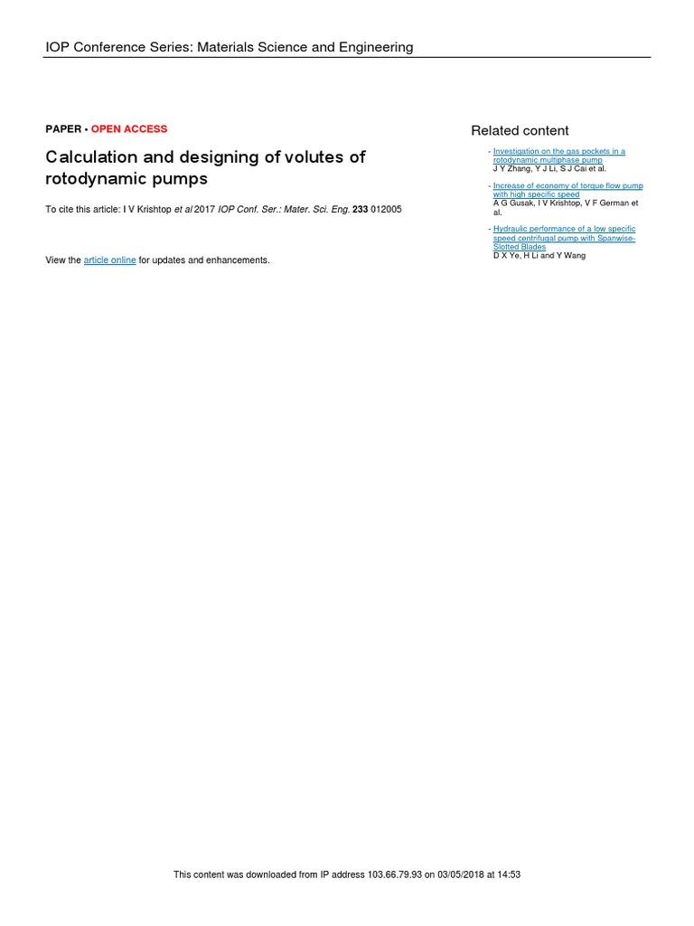 Pump Design | PDF | Pump | Fluid Dynamics