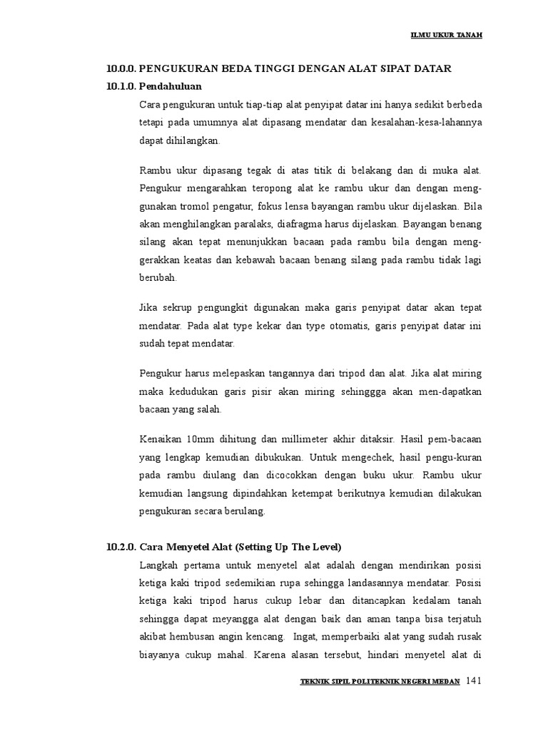 Pengukuran Beda Tinggi | PDF