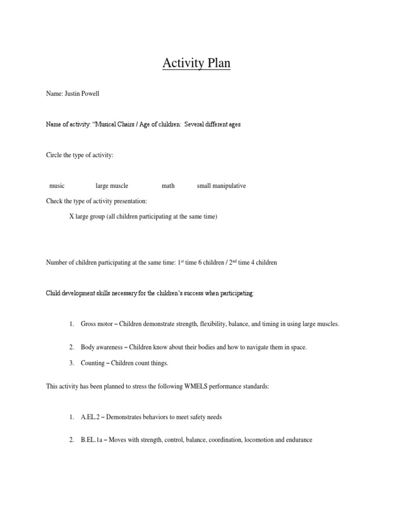 Musical Chairs Activity | PDF | Action (Philosophy) | Neuroscience