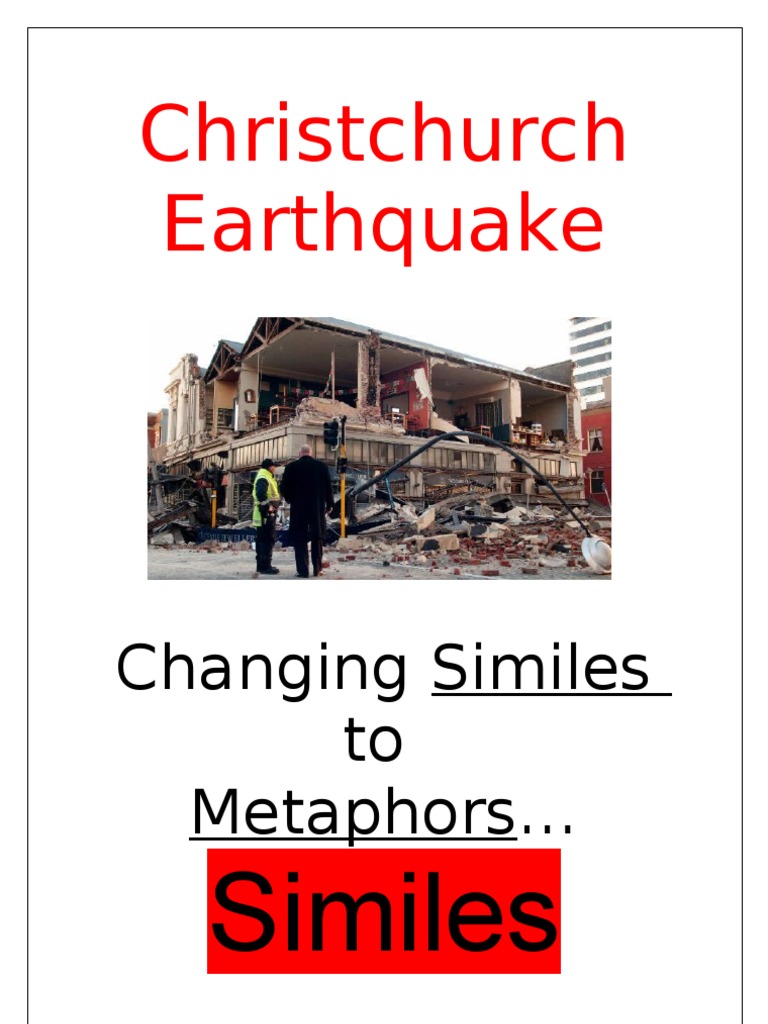 Christchurch Earthquake Similes To Metaphors | PDF | Natural Hazards ...