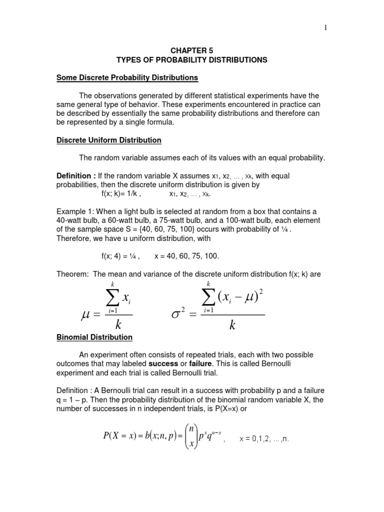 Probability Distributions Guide | PDF | Probability Distribution ...