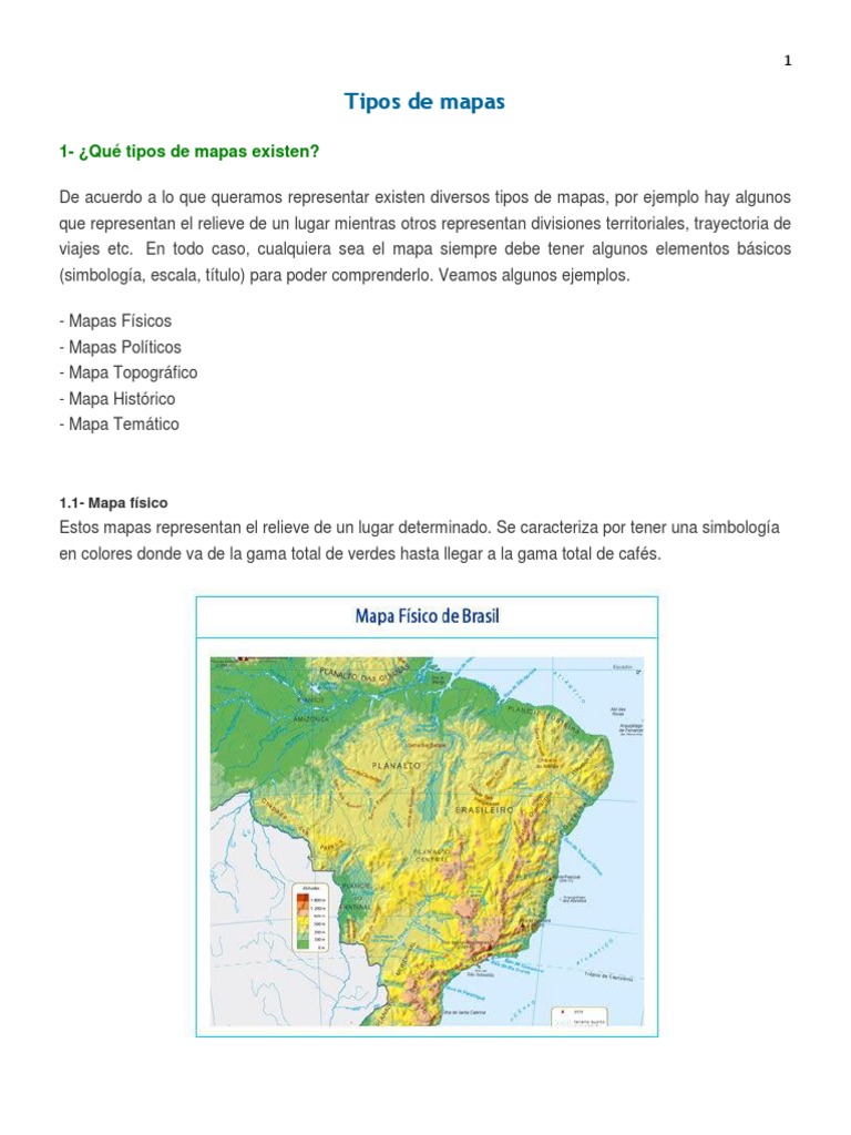 10 Tipos de Mapas | PDF | Mapa | Tierra
