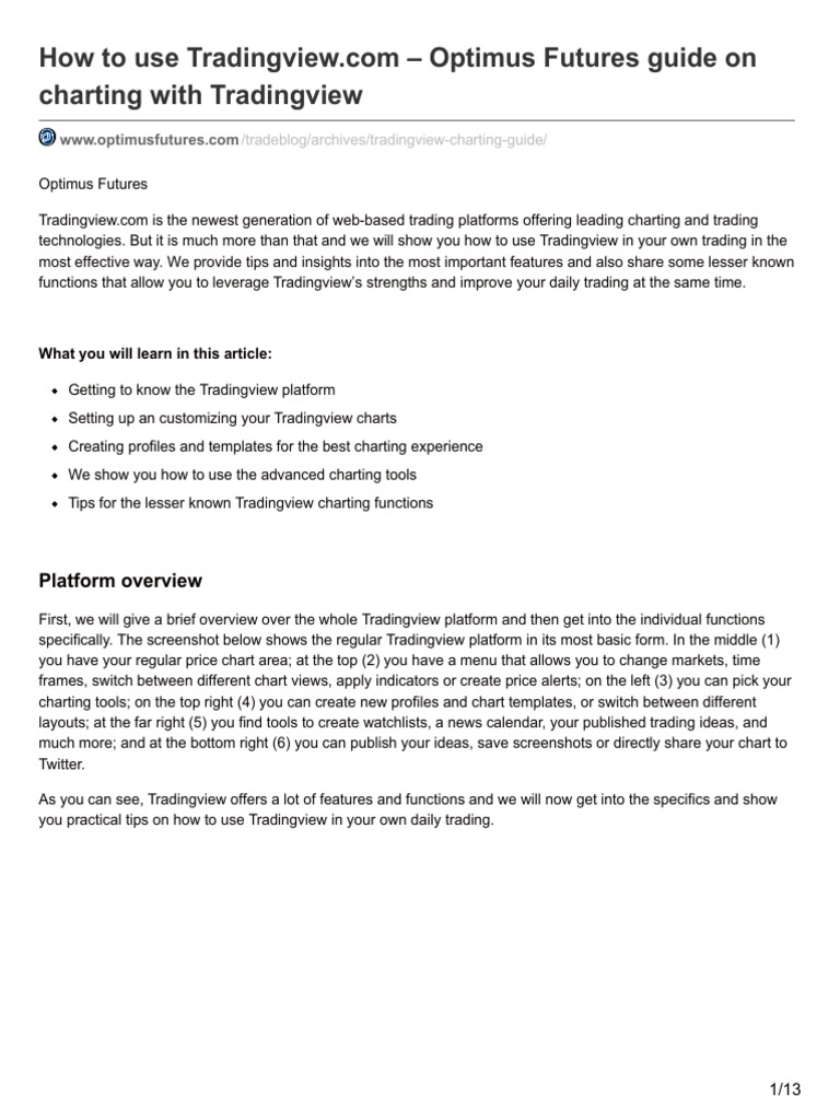 TRADING VIEW Guide PDF | PDF | Icon (Computing) | Menu