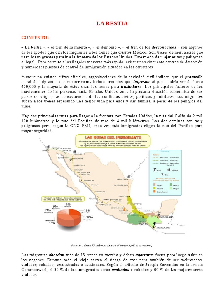 Documento La Bestia | PDF | Migración humana | México