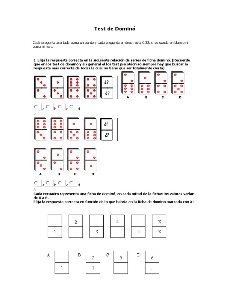 Test de Dominó | PDF