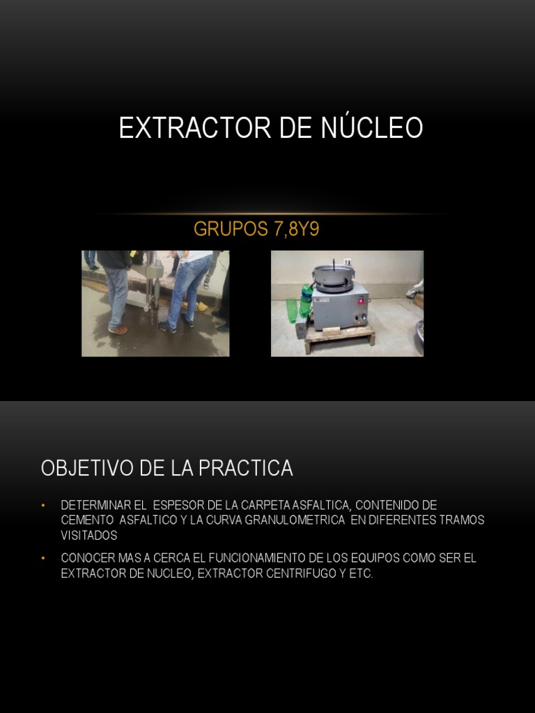 Extractor de Nucleo | PDF | Asfalto | Naturaleza