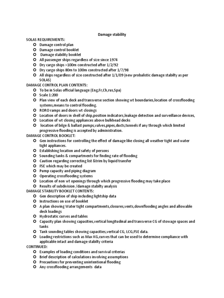Module 24 Damage Stability | PDF | Ships | Shipping