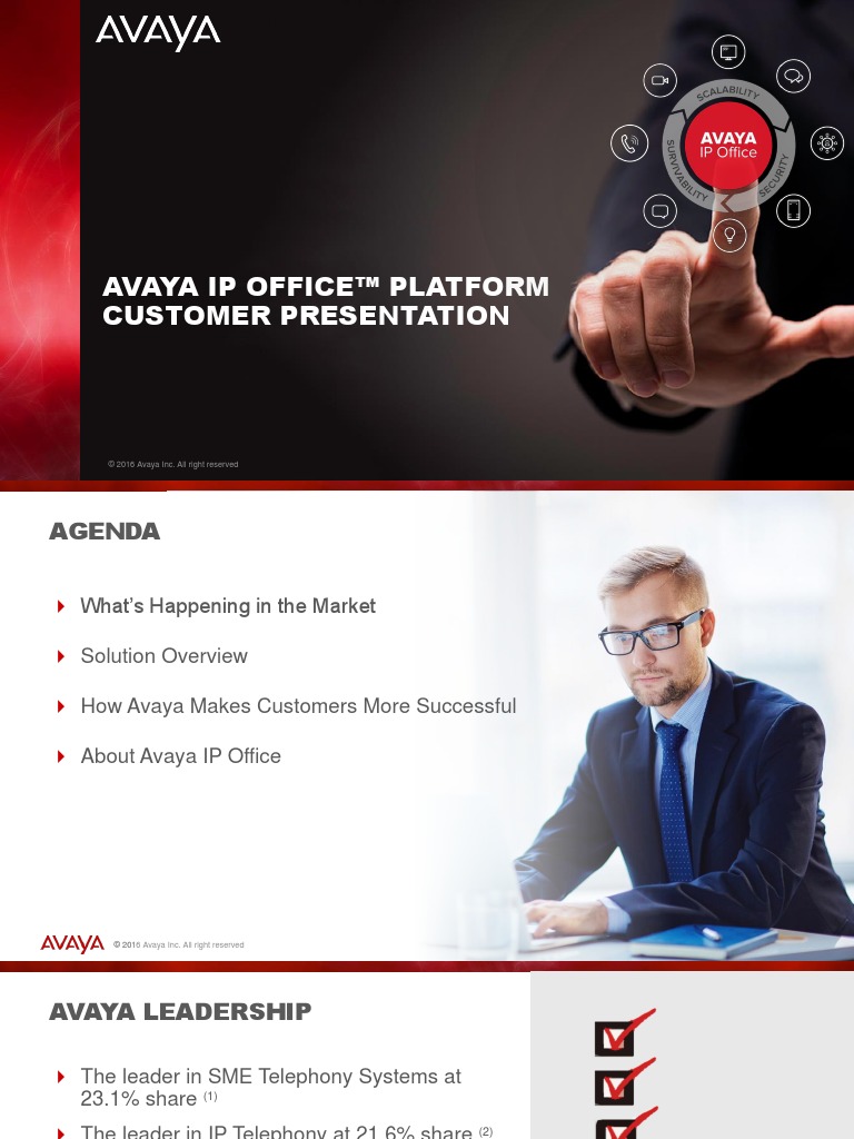Avaya IP Office Platform Customer Presentation R10 en | PDF | Call ...