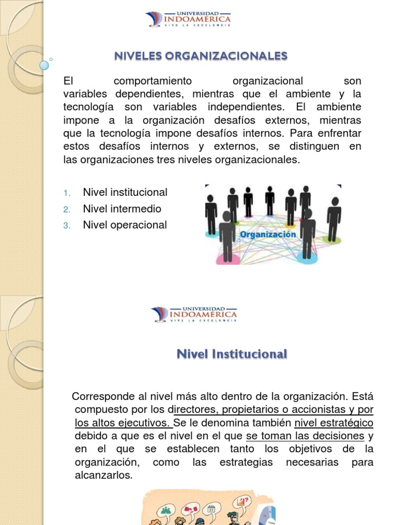 Diferentes Niveles de Estructuras Organizacionales | Toma de decisiones ...