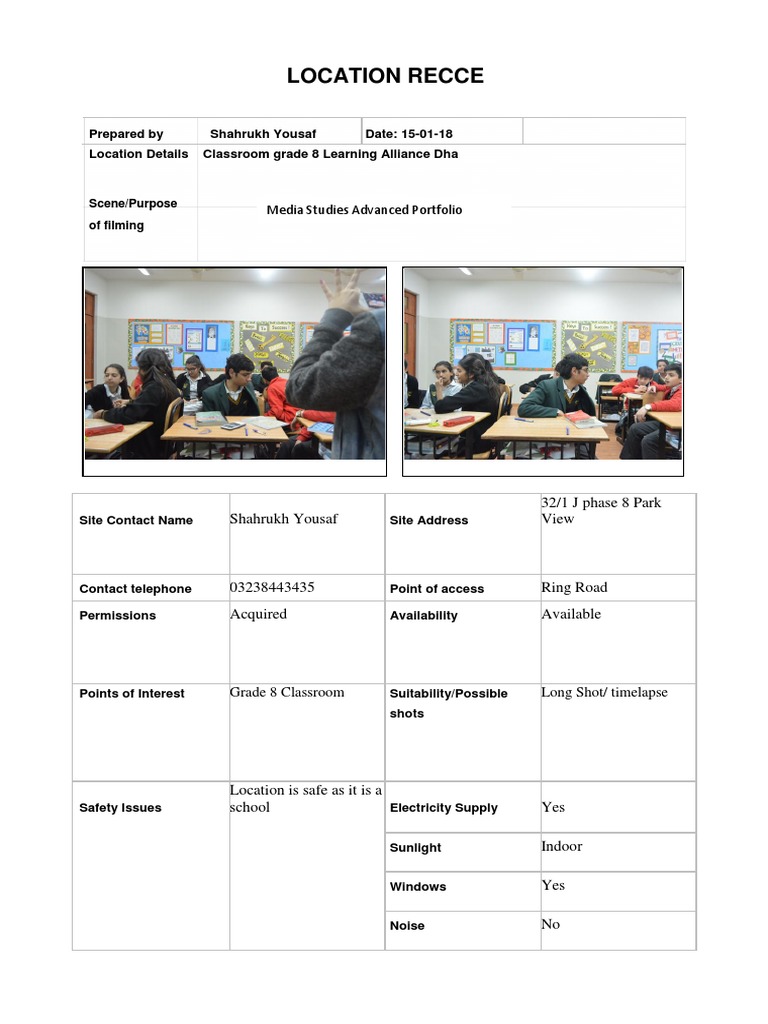 Location Recce School | PDF