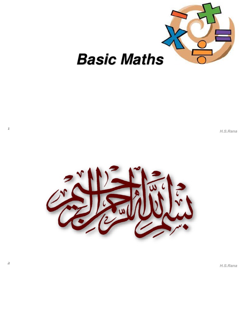 Basic Math Concepts for Beginners | PDF | Fraction (Mathematics ...