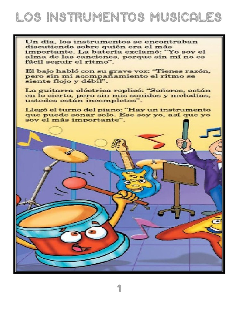 Los Instrumentos Musicales Cuento PDF | PDF
