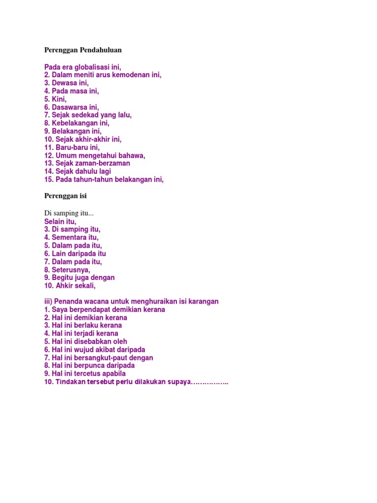 Perenggan Pendahuluan | PDF
