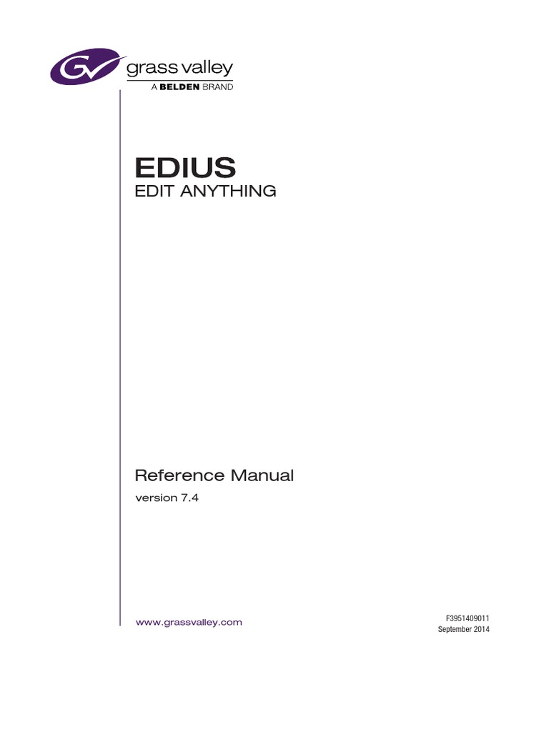 Edius 7 Manual | PDF | Digital Technology | Computing