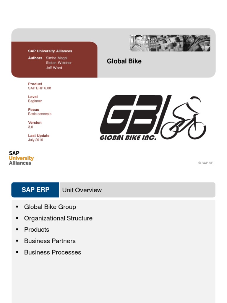 Intro ERP Using GBI GBI Slides en v3.0 | PDF | Sap Se | Business Process