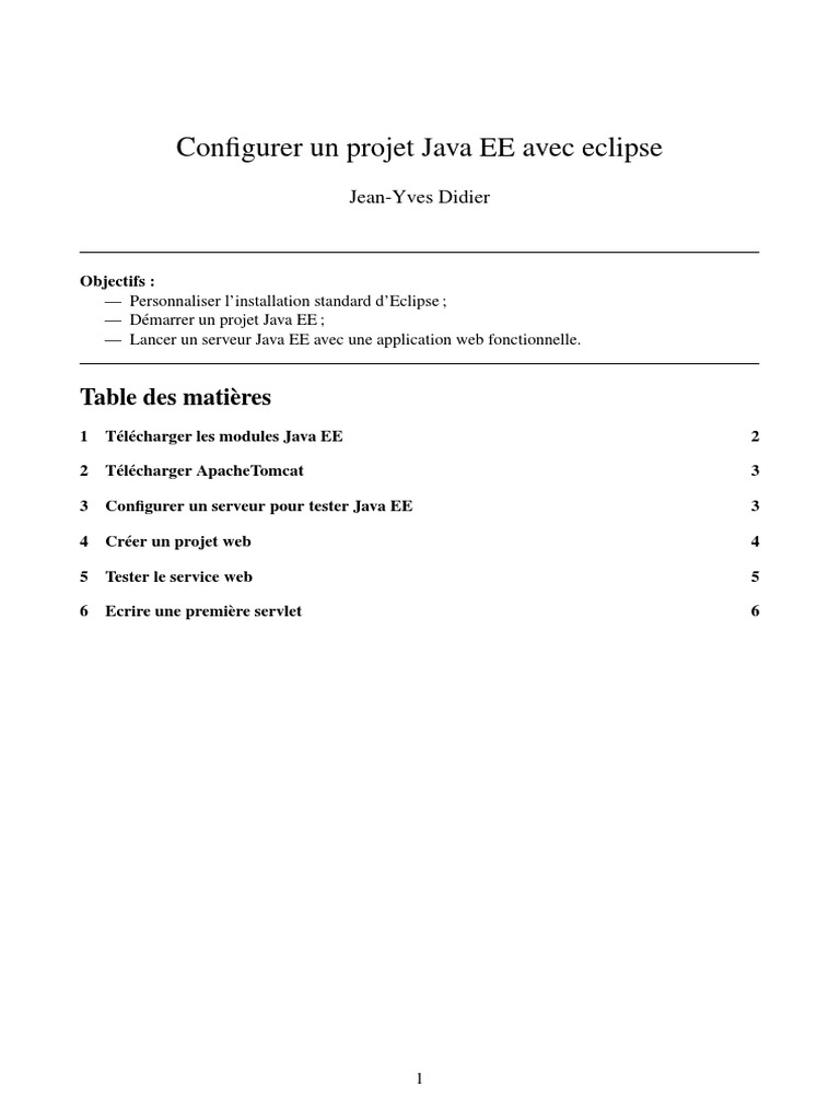 Tut Jee | PDF | Eclipse (Logiciel) | Java (Langage de programmation)