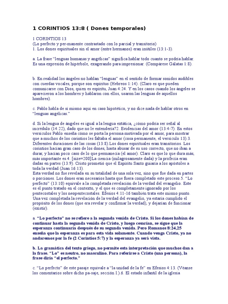 1 Corintios 13 | PDF | Primera epístola a los corintios | Cristo (título)