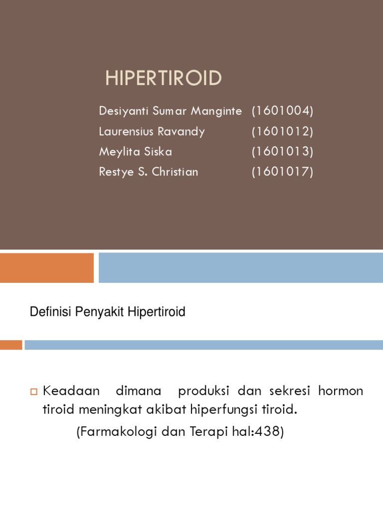 Panduan Hipertiroid untuk Profesional Medis | PDF