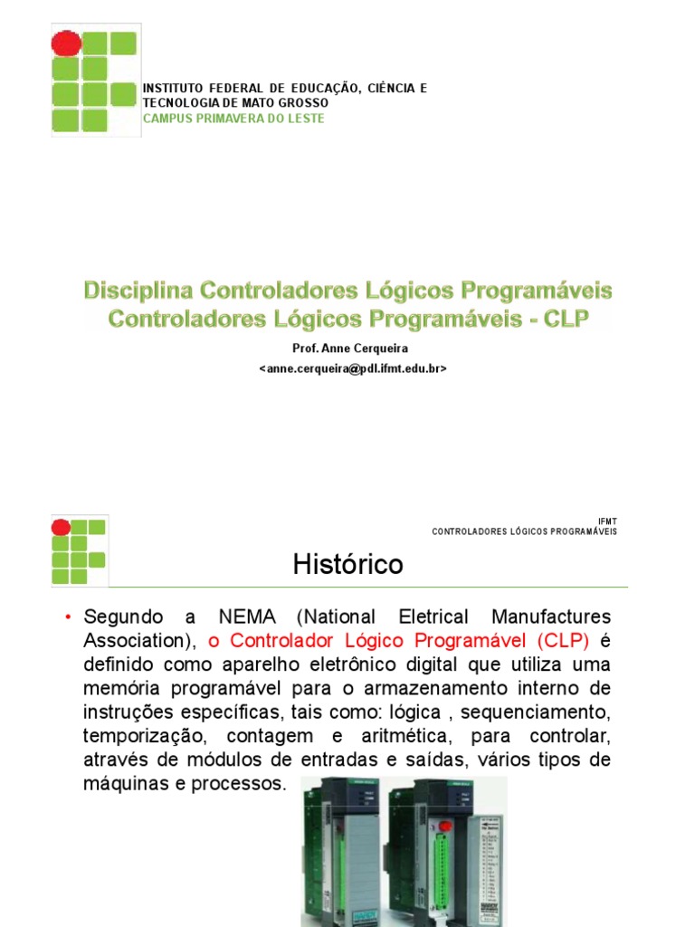37770-Aula 2 - Controladores Lógicos Programáveis - CLP | PDF ...