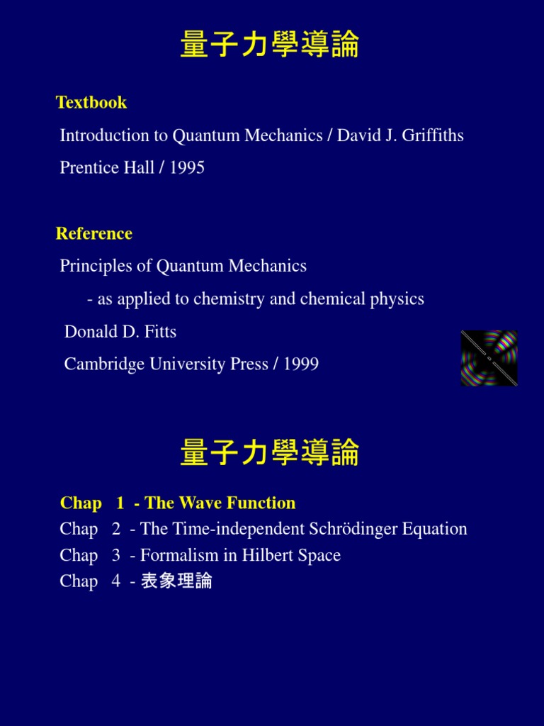 Textbook: Introduction To Quantum Mechanics / David J. Griffiths ...