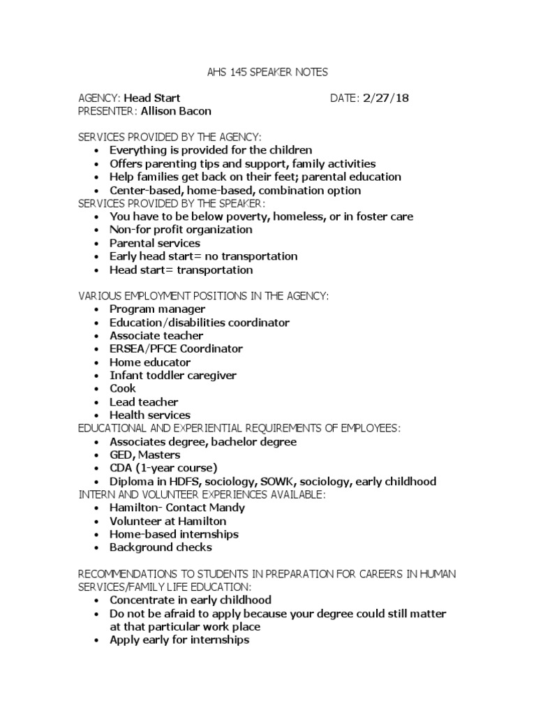 Head Start | PDF