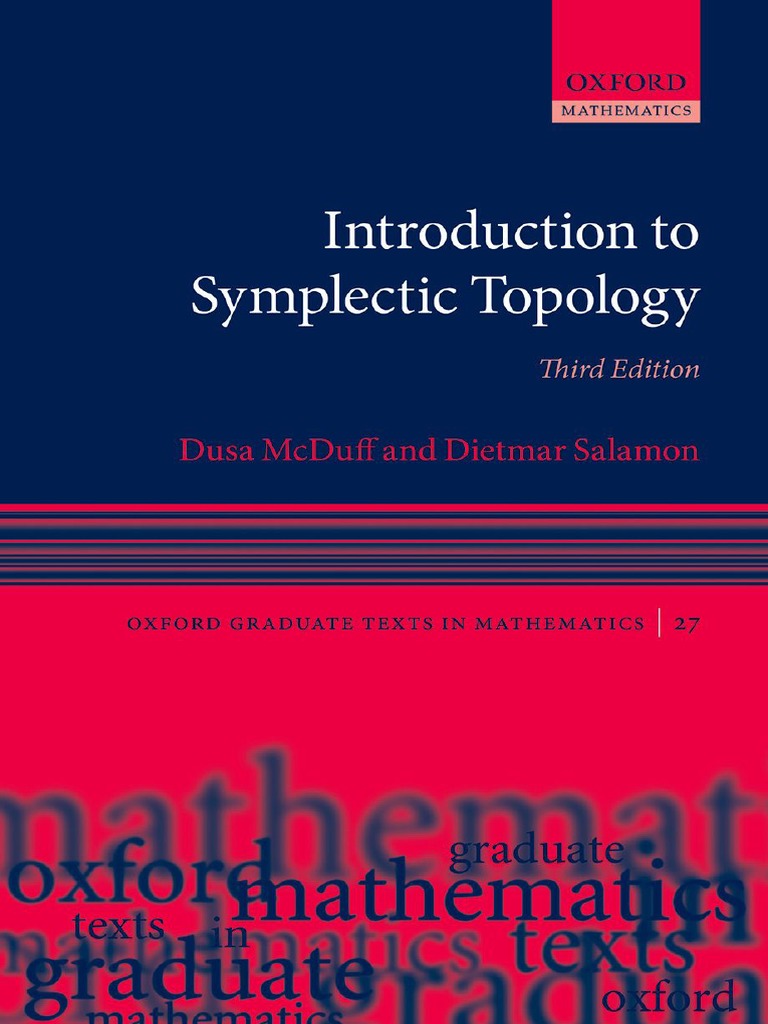Introduction To Symplectic Topology Pdf Differentiable Manifold
