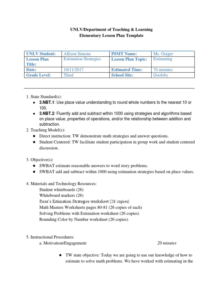 Allison Simons - Lesson Plan #2 | PDF | Lesson Plan | Reading Comprehension