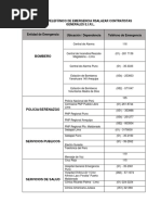 Números de Emergencia en Bolivia | PDF