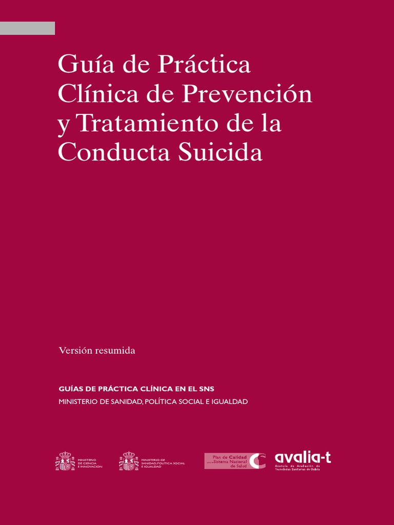 Guia de Practica Clinica de Prevencion y Tratamiento Conducta Suicida ...
