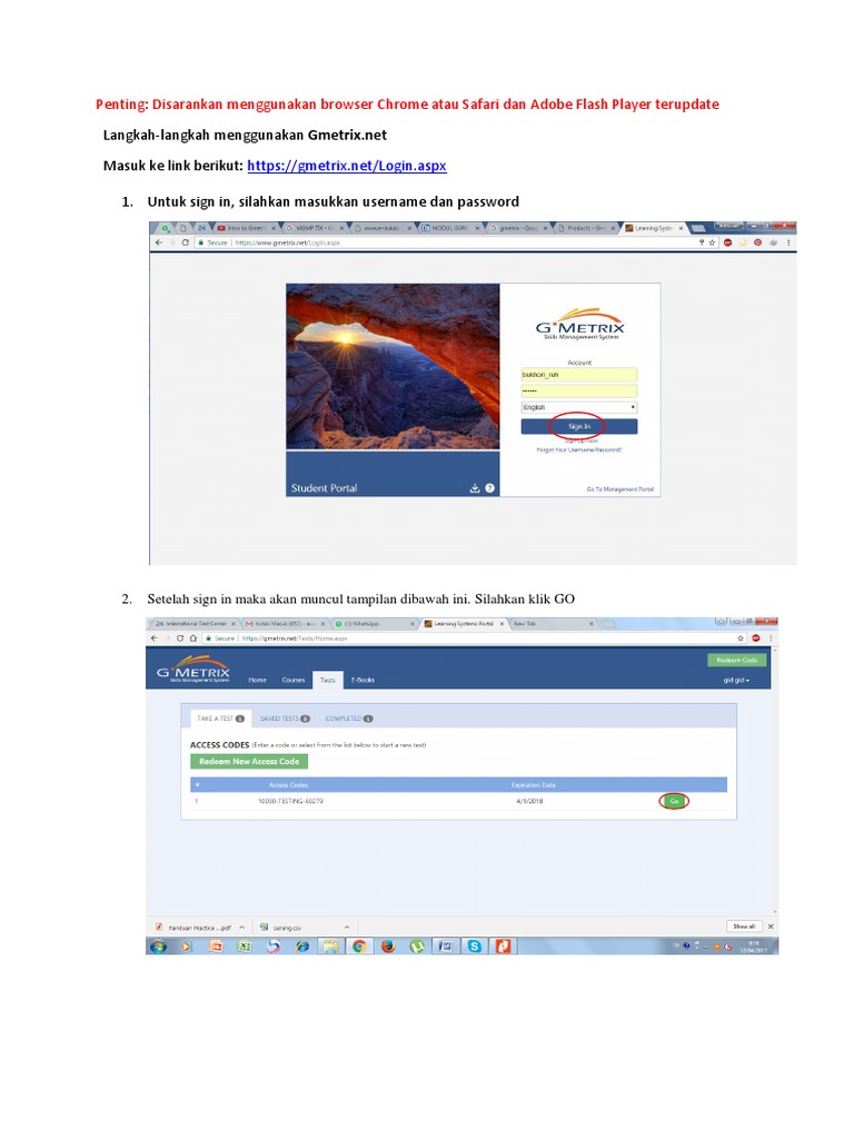 Panduan Penggunaan Gmetrix.net | PDF