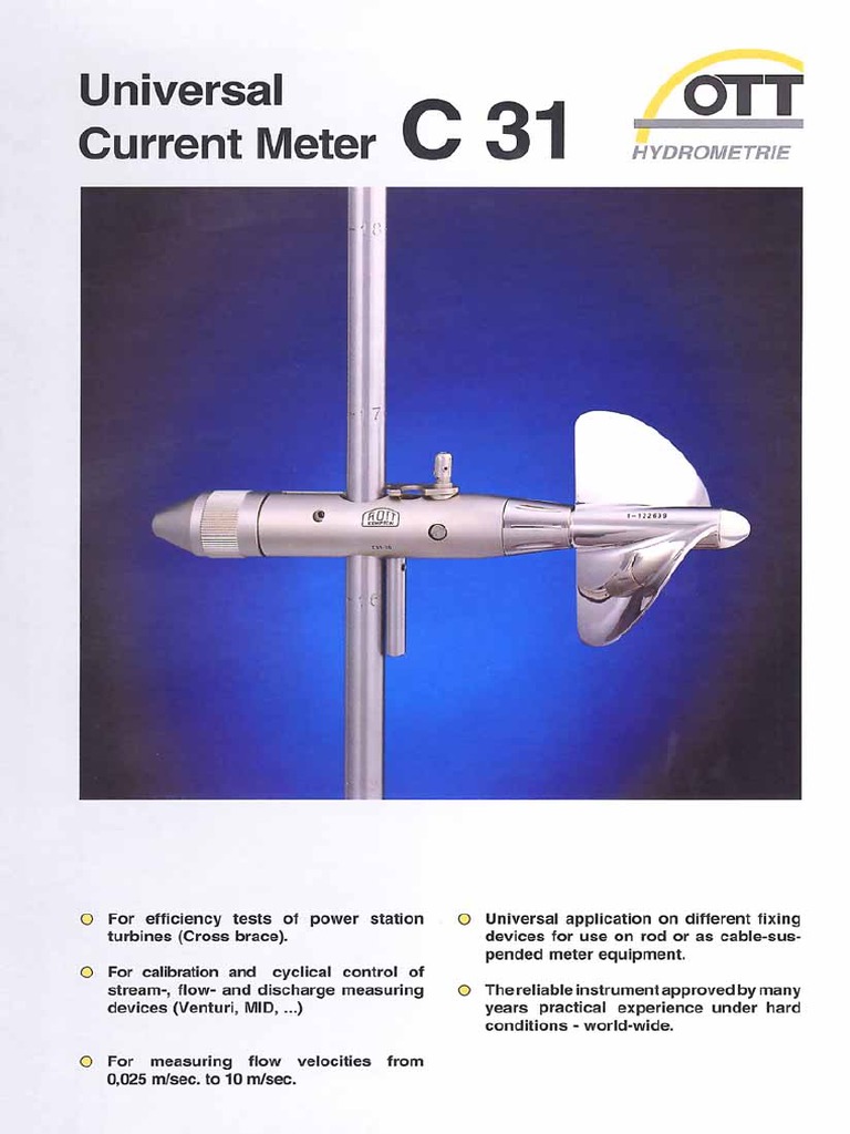 Current Meter OTT C31 Leaflet | PDF
