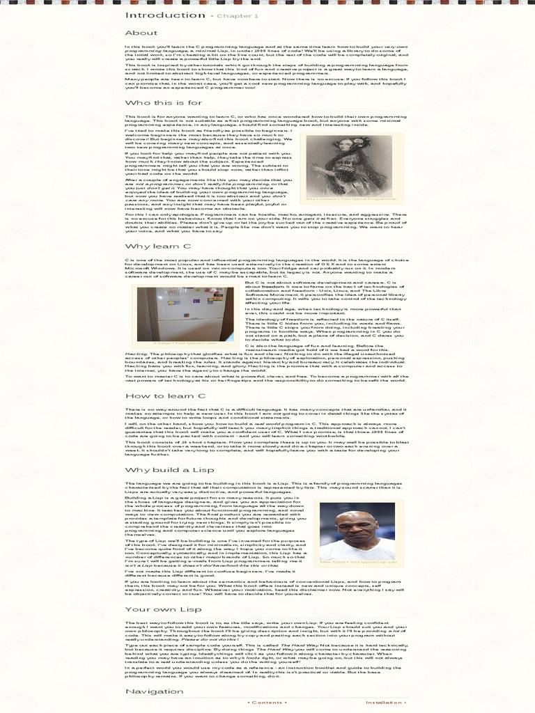 Introduction - Chapter 1 - Build Your Own Lisp | PDF | Hacker Culture | Programming Language