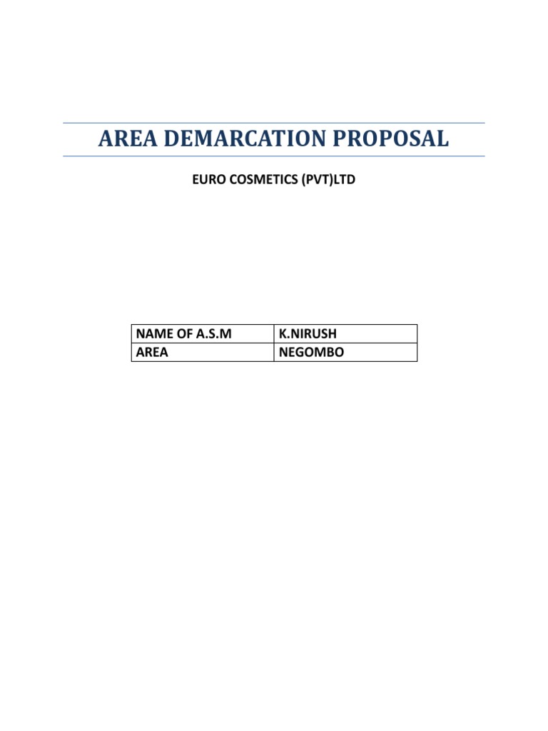 Area Demarcation Proposal | Download Free PDF | Customer | Marketing