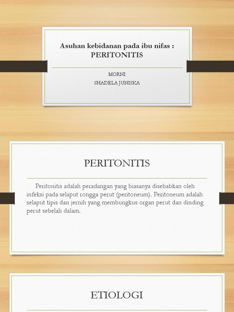 Peritonitis pada Ibu Post SC | PDF