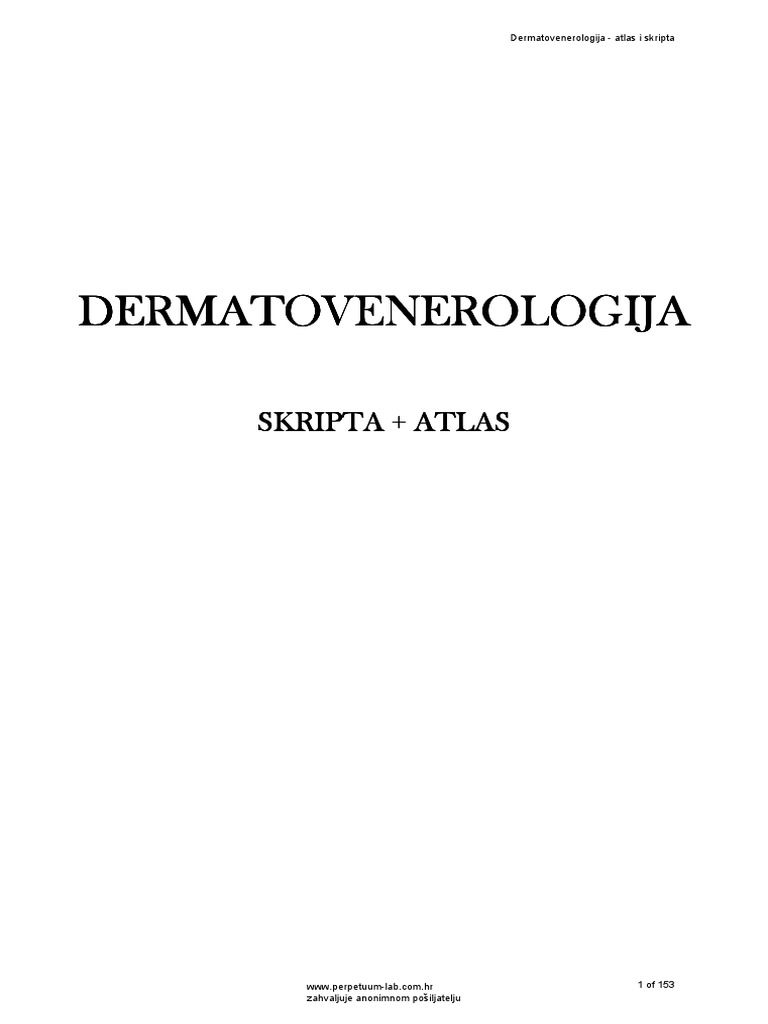 Dermatovenerologija Atlas I Skripta PDF | PDF
