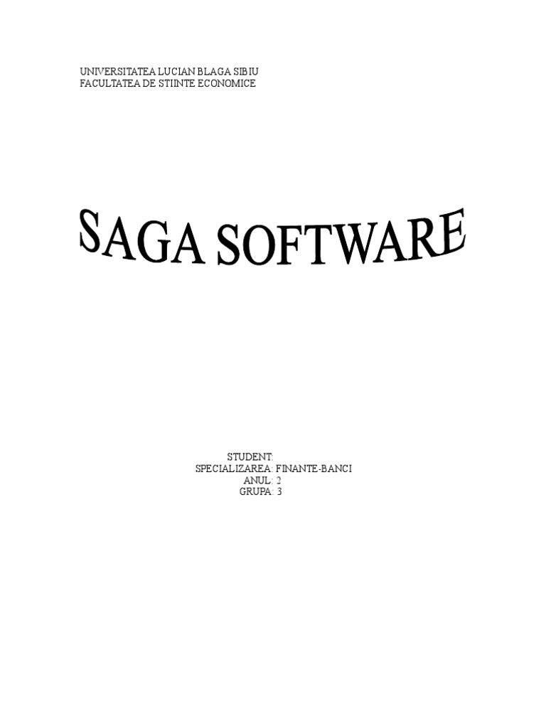 Saga Software | PDF