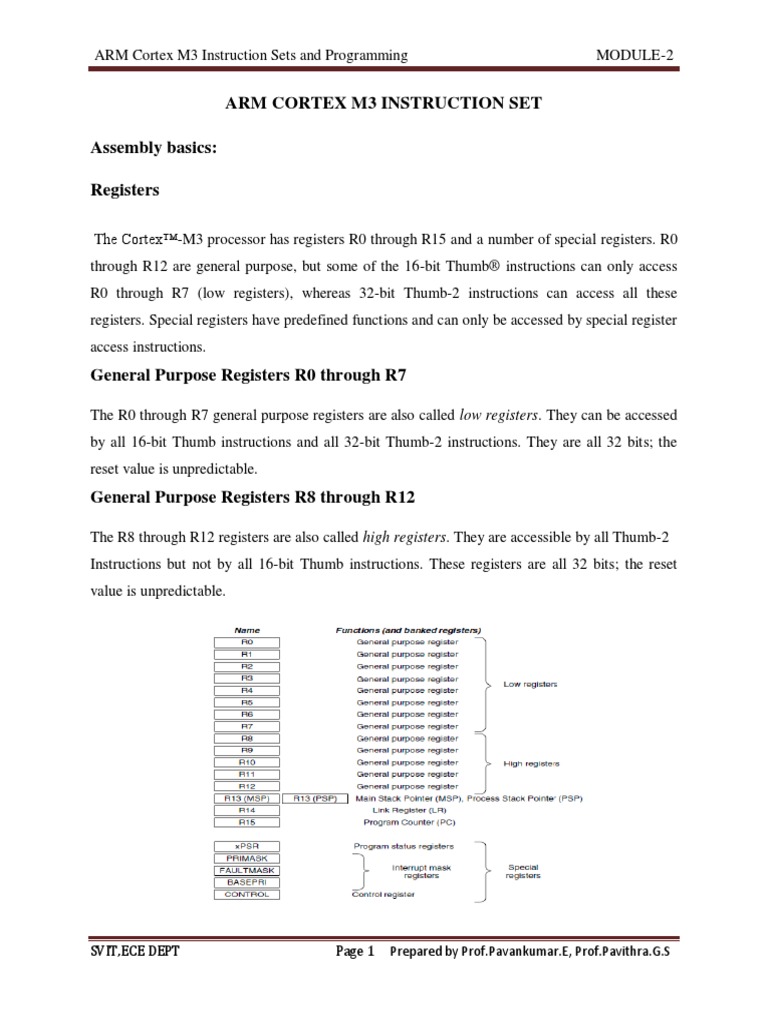 Module-2 Notes PDF | PDF | Arm Architecture | Assembly Language