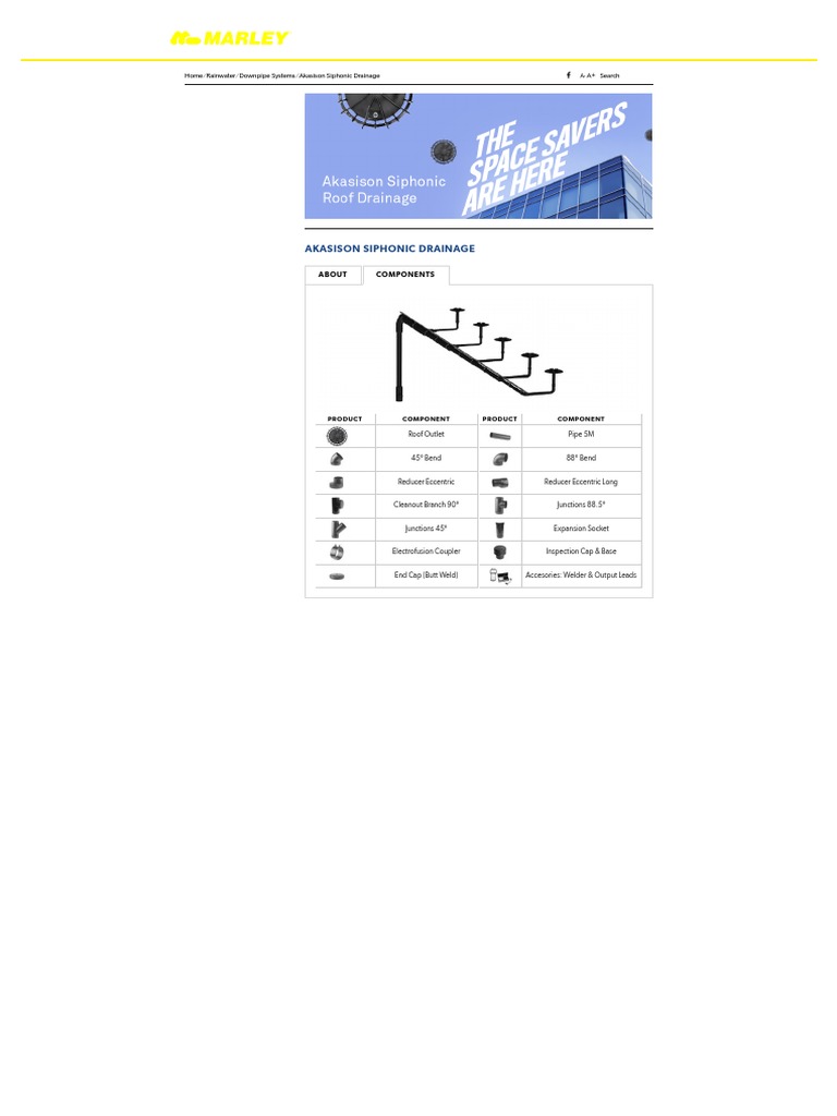 Akasison Siphonic Drainage: About Components | PDF | Economic Sectors ...